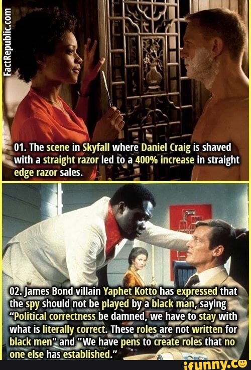 FactRepubliccom The scene in where Daniel Craig is shaved with razor ...