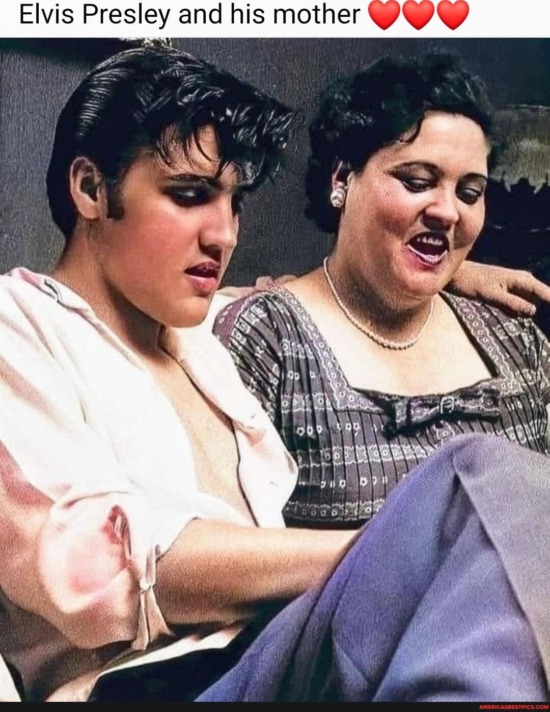 Elvis Presley and his mother - America’s best pics and videos