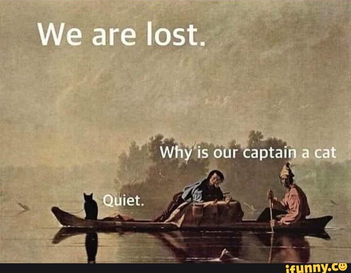 Just trust him. [@cabbagecatmemes] - We are lost. Why is our Captain ...