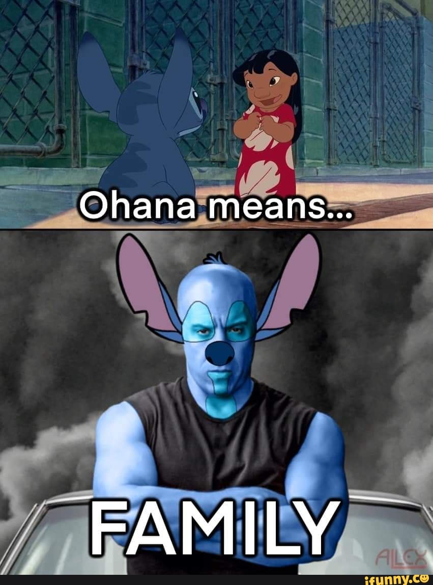 Ohana means... FAMILY - iFunny