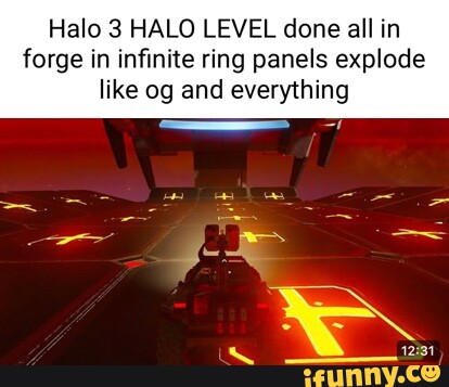 Halo 3 HALO LEVEL done all in forge in infinite ring panels explode ...