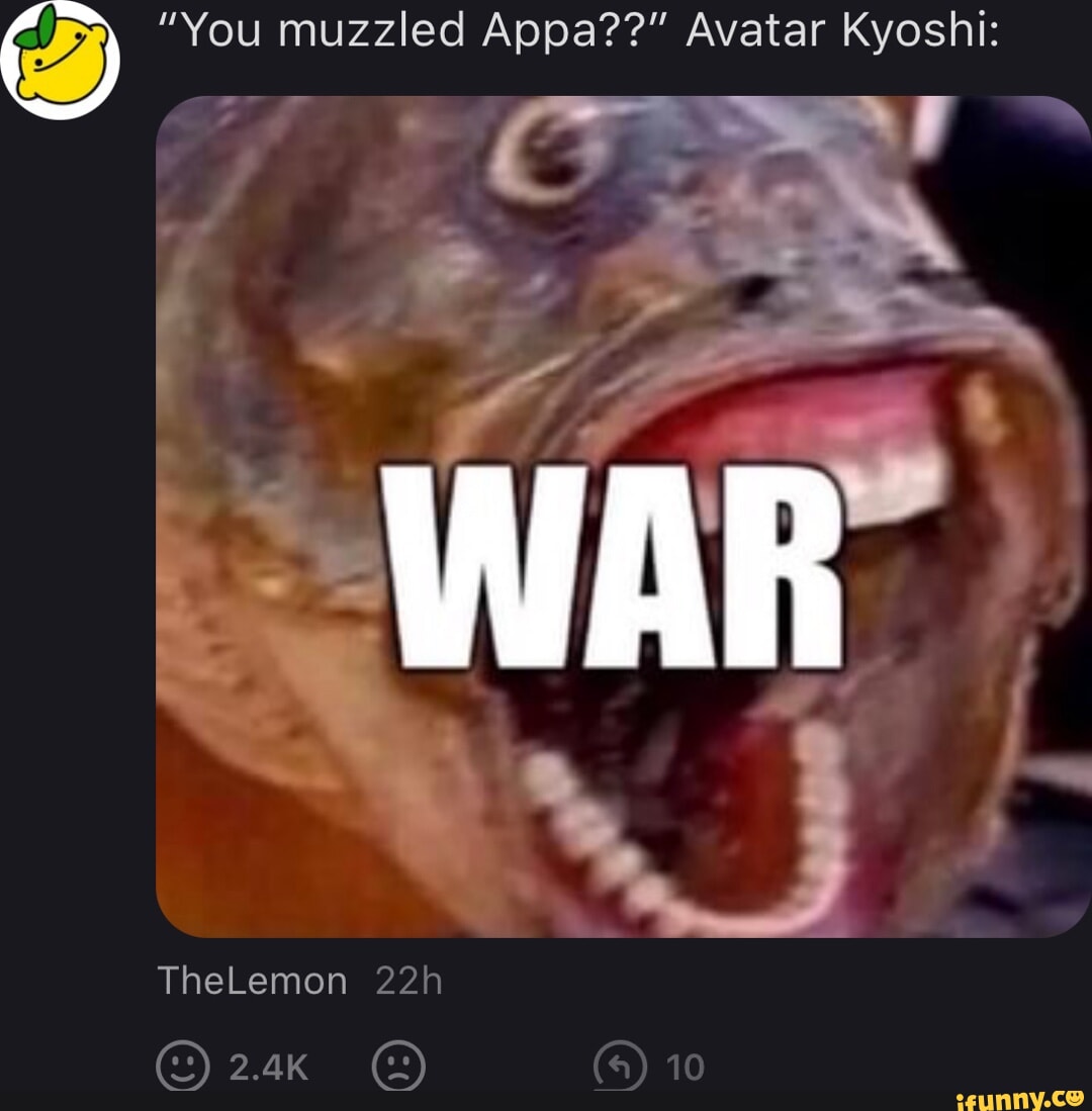 "You muzzled Appa??" Avatar Kyoshi: AR. TheLemon 10 - iFunny