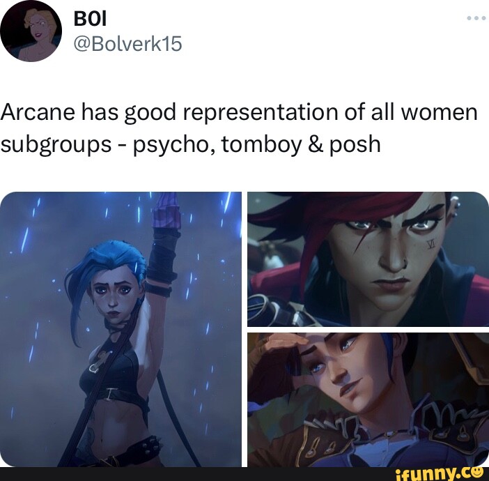 Bolverk15 Arcane has good representation of all women subgroups ...