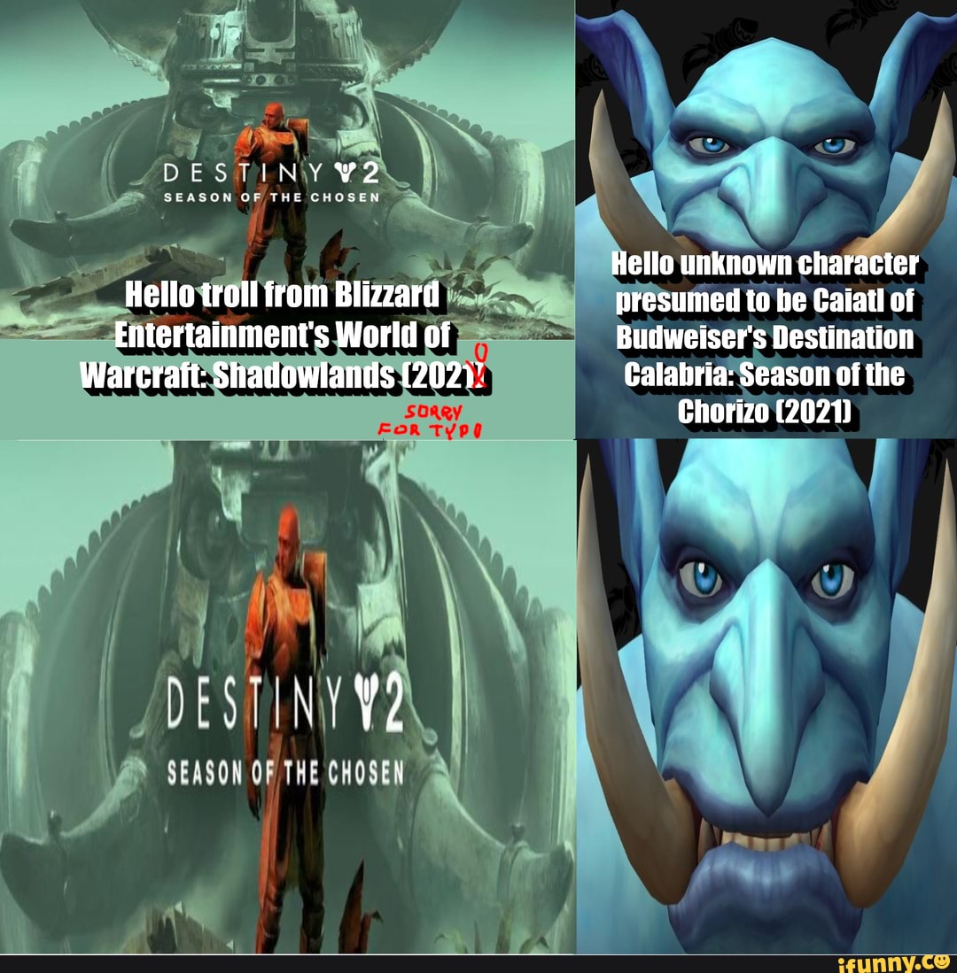 PS iNy Hello unknown character Hello troll from Blizzard presumed to be ...