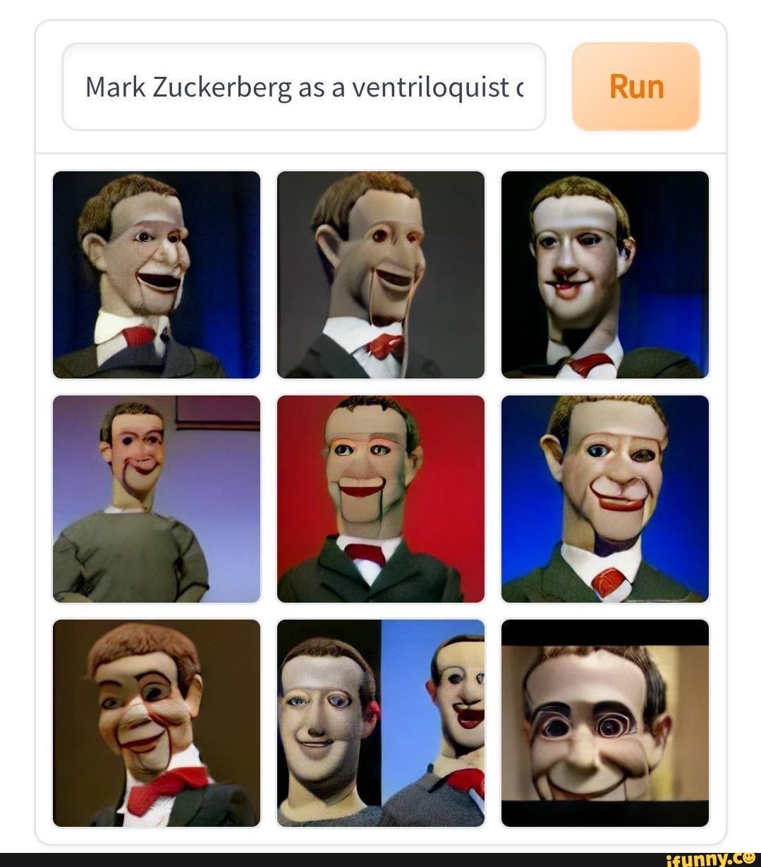 Mark Zuckerberg as a ventriloquist OM - iFunny