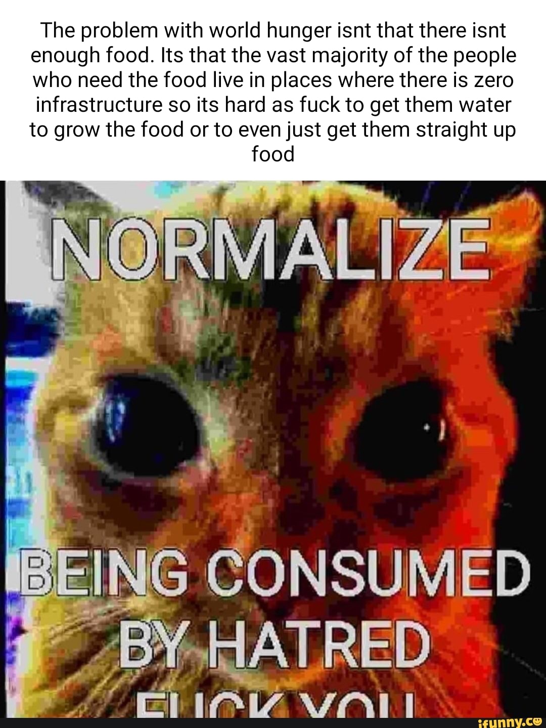 The problem with world hunger isnt that there isnt enough food. Its ...