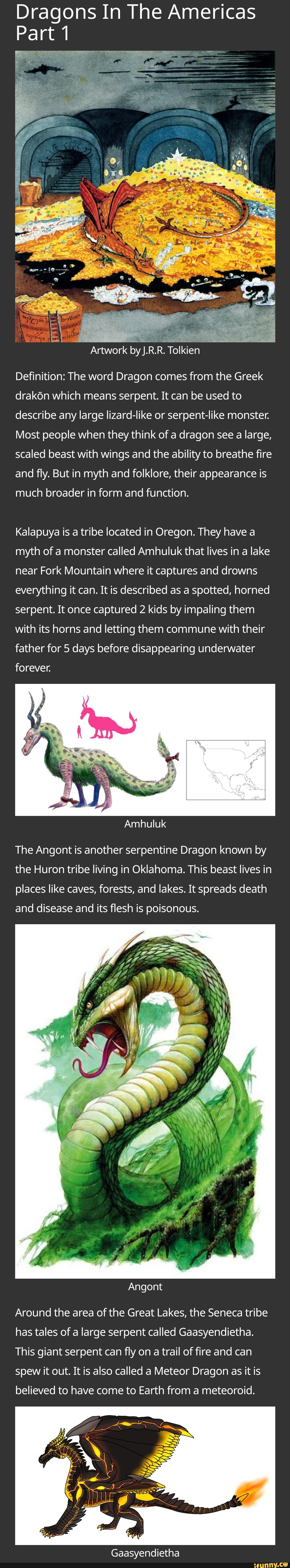 Dragons In The Americas Part 1 of Artwork by J.R.R. Tolkien Definition ...