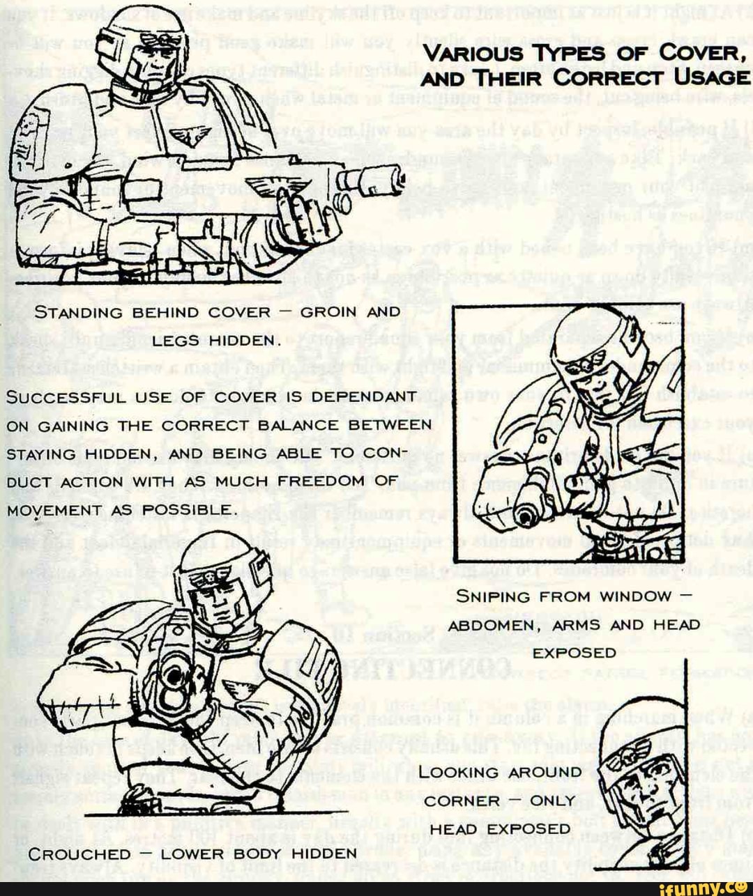 VARIOUS TYPES OF COVER, AND THEIR CORRECT USAGE STANDING BEHIND COVER ...