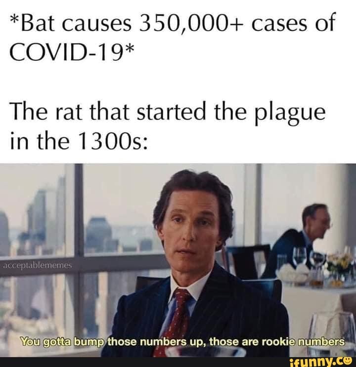 *Bat causes 350,000+ cases of COVID-19* The rat that started the plague ...