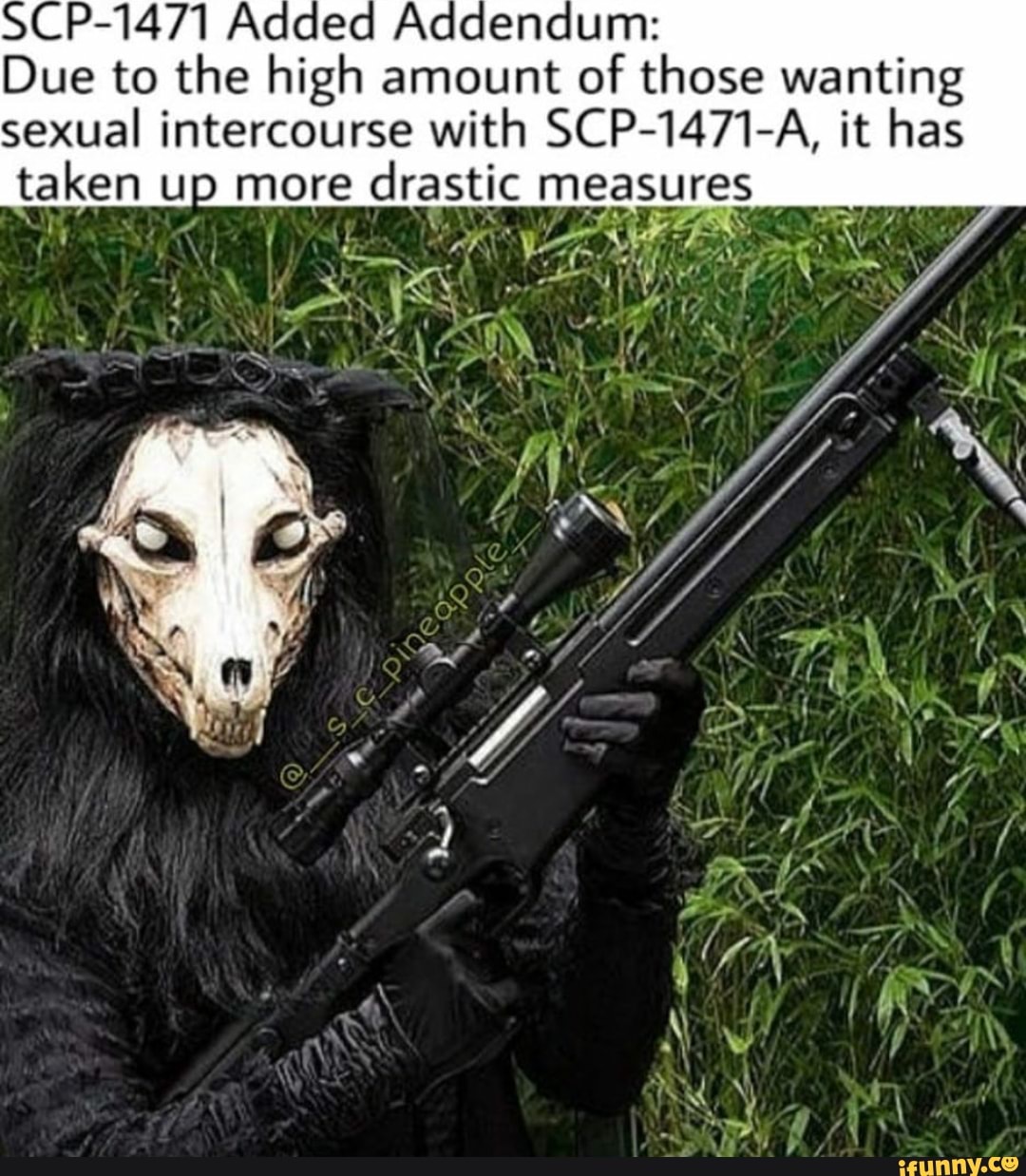 SCP-1471 Added Addendum: Due to the high amount of those wanting sexual ...