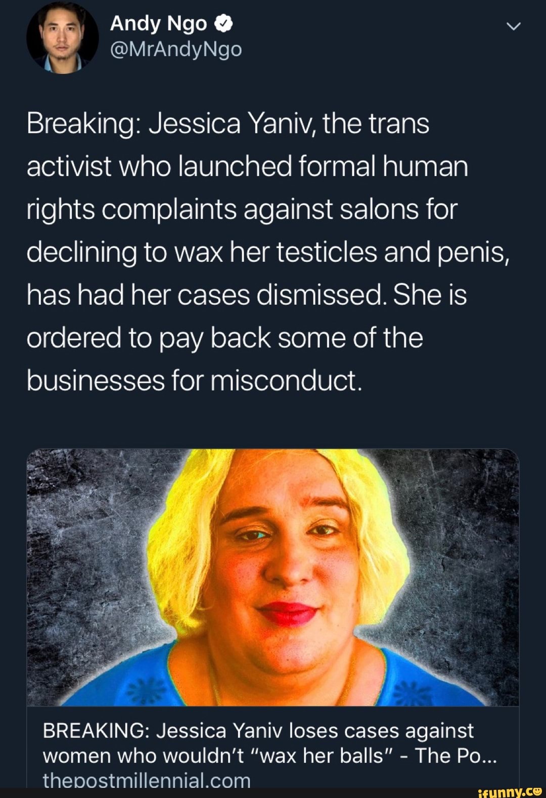 Breaking Jessica Yaniv The Trans Activist Who Launched Formal Human Rights Complaints Against