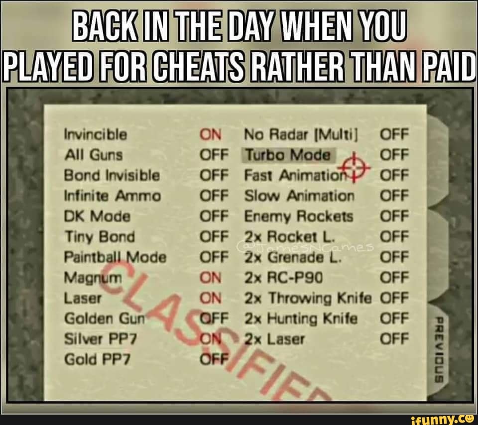 Invincible All Guns Bond Invisible Infinite Ammo OK Mode Tiny Bond ...