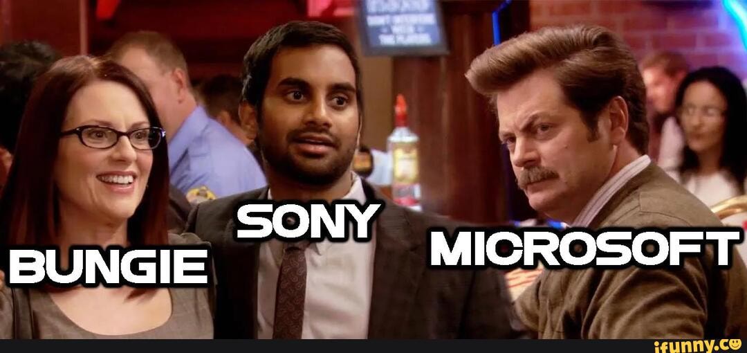 SONY BUNGIE MICROSOFT - iFunny