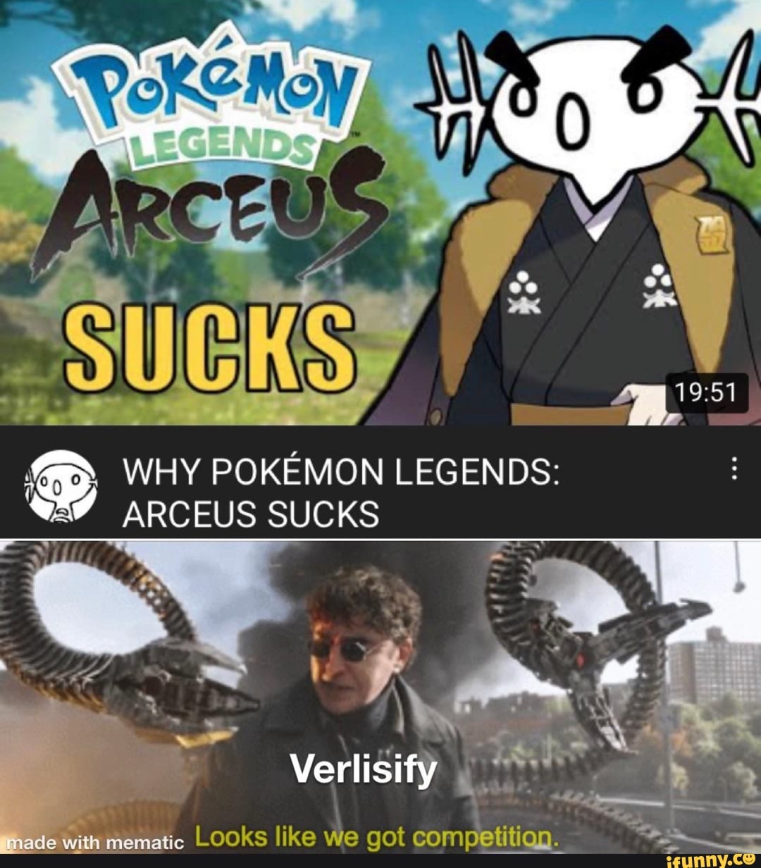 WHY POKEMON LEGENDS: ARCEUS SUCKS Verlisitty nade with mematic Looks ...