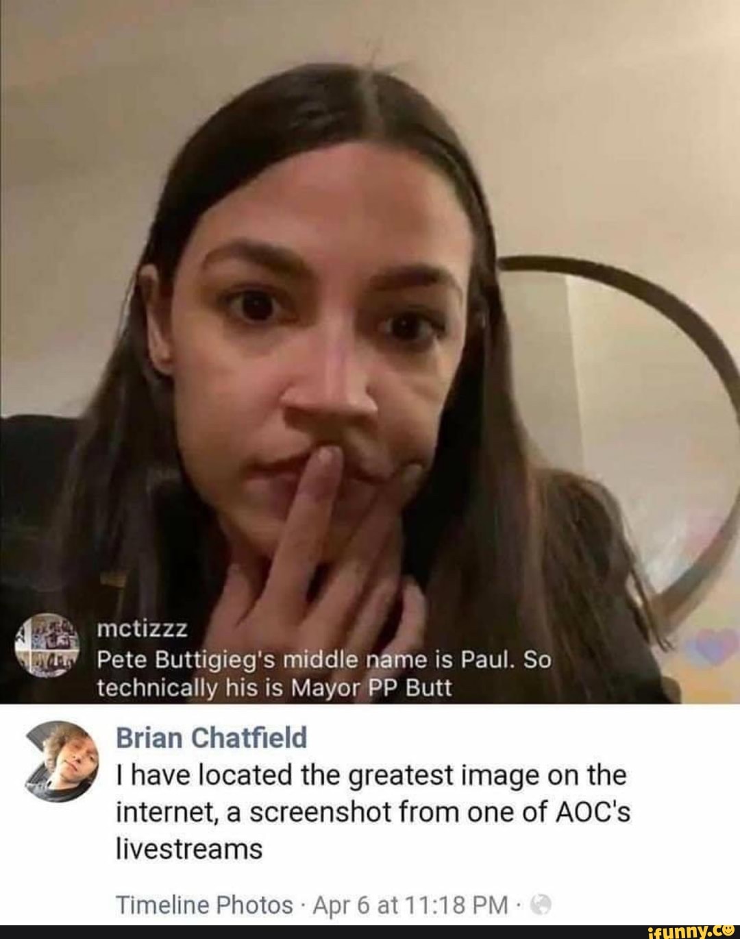 Pete Buttigieg's middle name is Paul. So technically his is Mayor PP ...