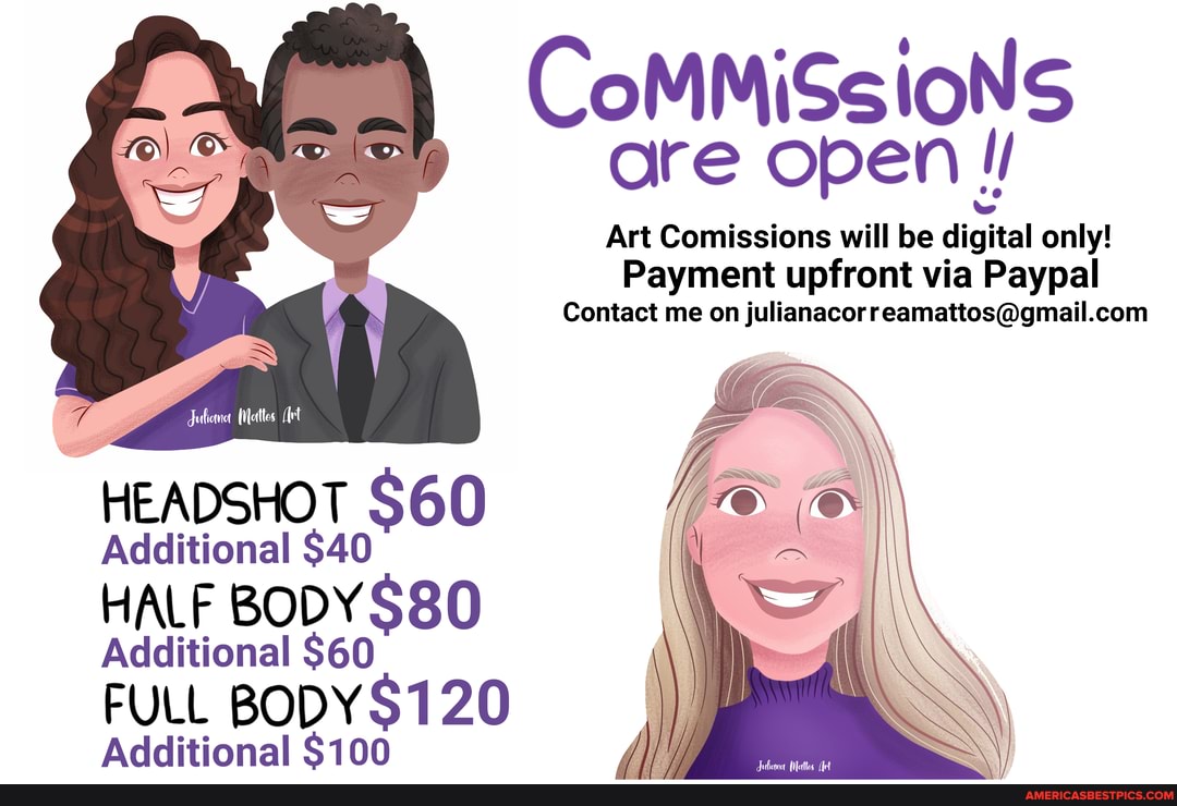 CoMMiSsioNs are open Art Comissions will be digital only! Payment ...