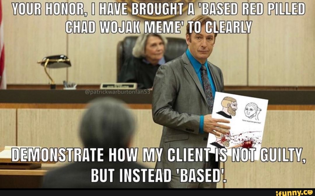 YOUR HONOR, HAVE BROUGHT A 'BASED RED PILLED CHAD WOJAK MEME' 10 ...