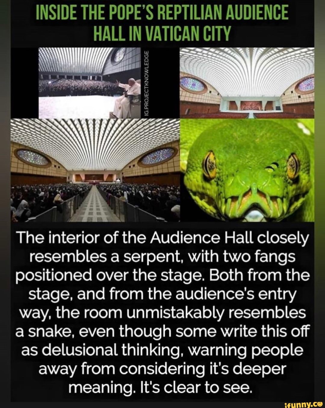 INSIDE THE POPE'S REPTILIAN AUDIENCE HALL IN VATICAN CITY Me Z The ...