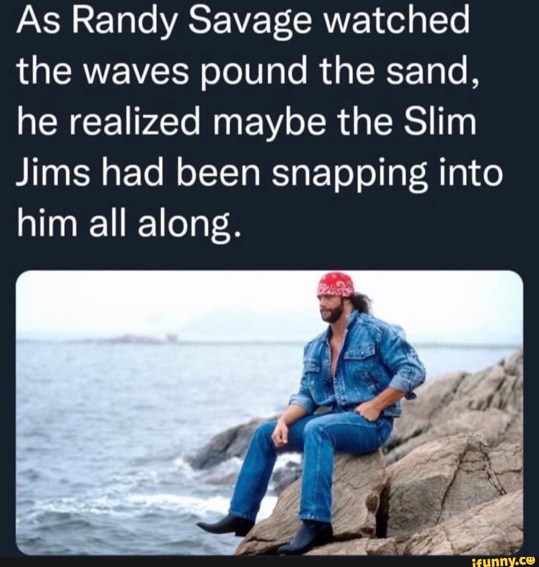 As Randy Savage watched the waves pound the sand, he realized maybe the ...