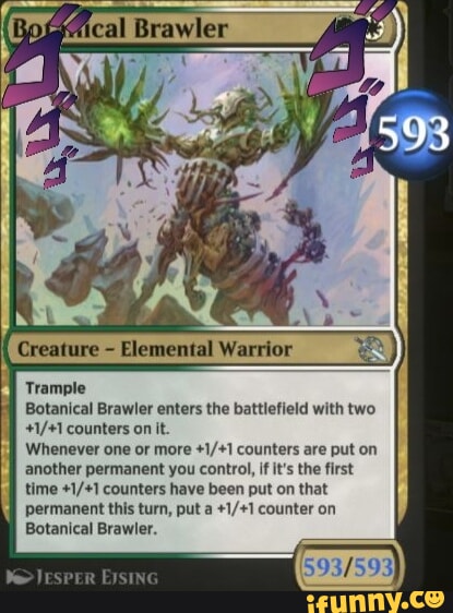 Brawler Creature Elemental Warrior Trample Botanical Brawler enters the ...