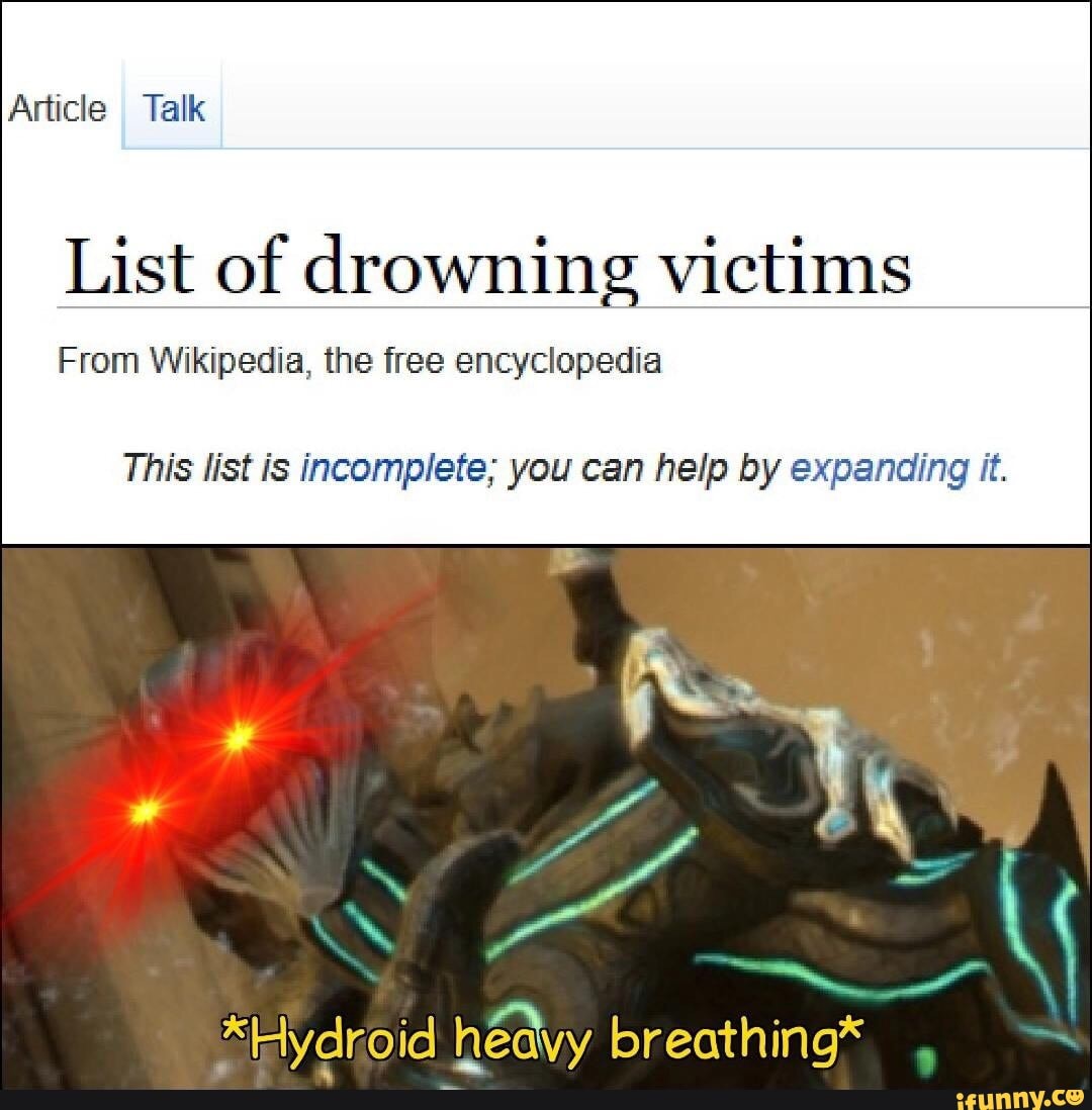 Article Talk List of drowning victims From Wikipedia, the free ...