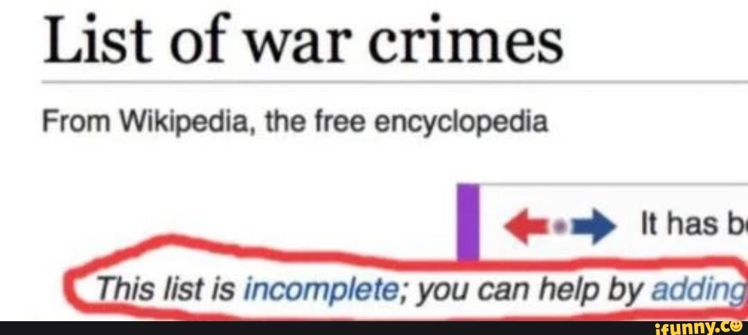 War Crimes - List of war crimes From Wikipedia, the free encyclopedia ...