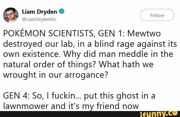 @ Liam Dryden POKEMON SCIENTISTS, GEN 1: Mewtwo destroyed our lab, in a ...