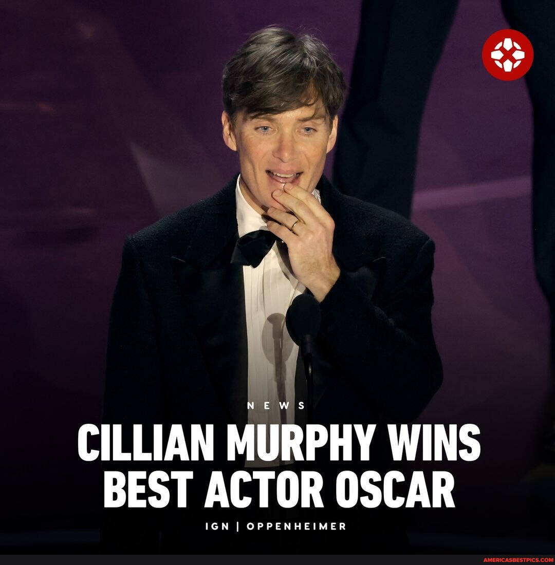 Cillian Murphy wins his first Oscar for his portrayal of J. Robert Oppenheimer. #Oscars ...