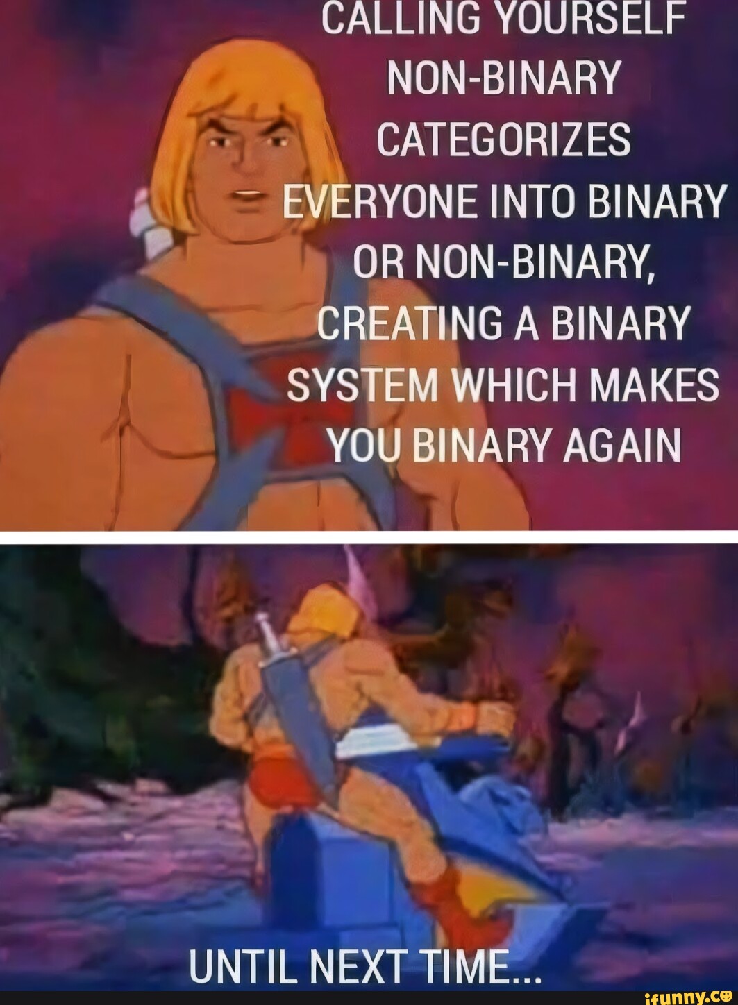 CALLING YOURSELF NON-BINARY \ CATEGORIZES EVERYONE BINARY OR NON-BINARY ...
