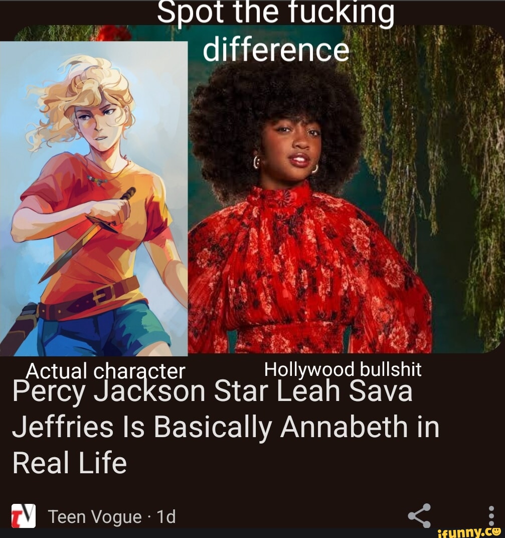 Spot the TuCKINg difference Actual character Hollywood bullshit Percy ...