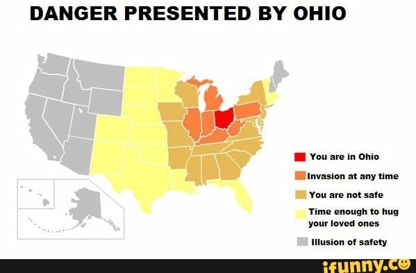 DANGER PRESENTED BY OHIO Il You are in Ohio Invasion at any time You ...