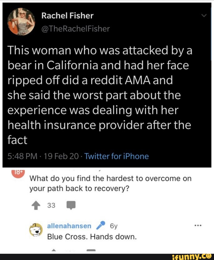 Rachel Fisher @TheRachelFisher This woman who was attacked by a bear in ...