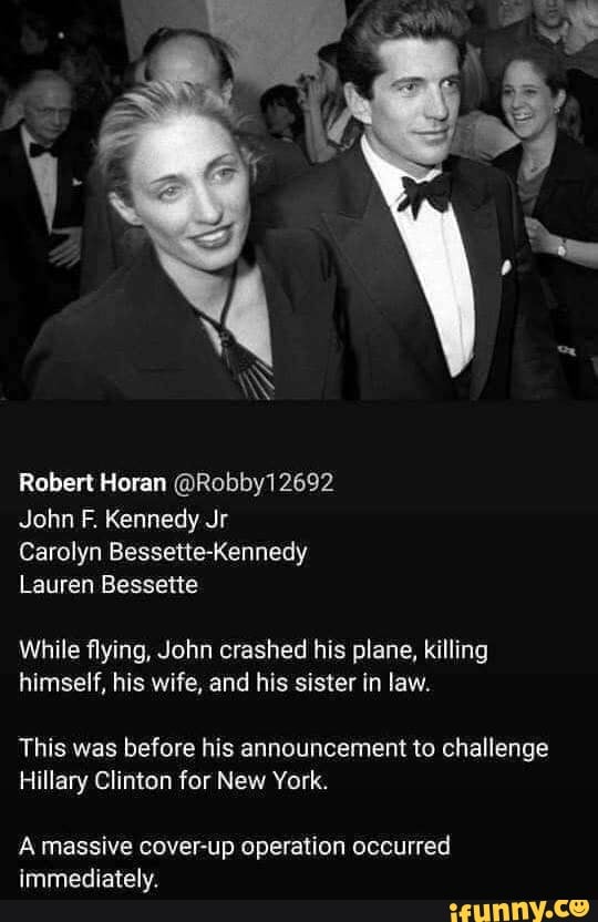 Robert Horan @Robby12692 John F. Kennedy Jr Carolyn Bessette-Kennedy ...