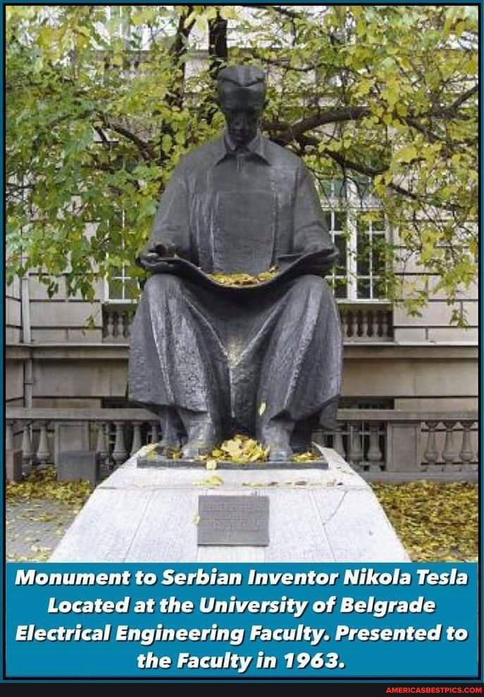 Monument to Serbian Inventor Nikola Tesla Located at the University of ...