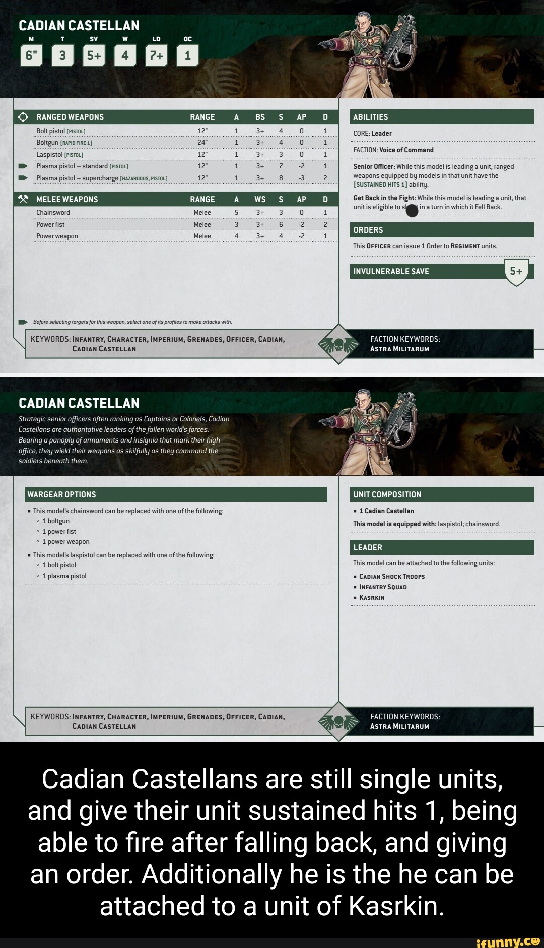 CADIAN CASTELLAN RANGED WEAPONS Bolt pistol Boltgun (RaPio FiRe 1 ...