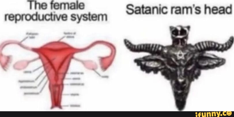 The female reproductive system Satanic ram's head - iFunny