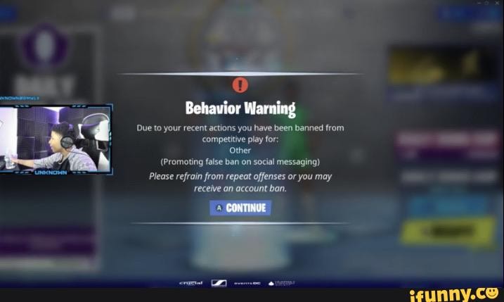 Behavior Warning Due to your recent actions you have been banned from ...