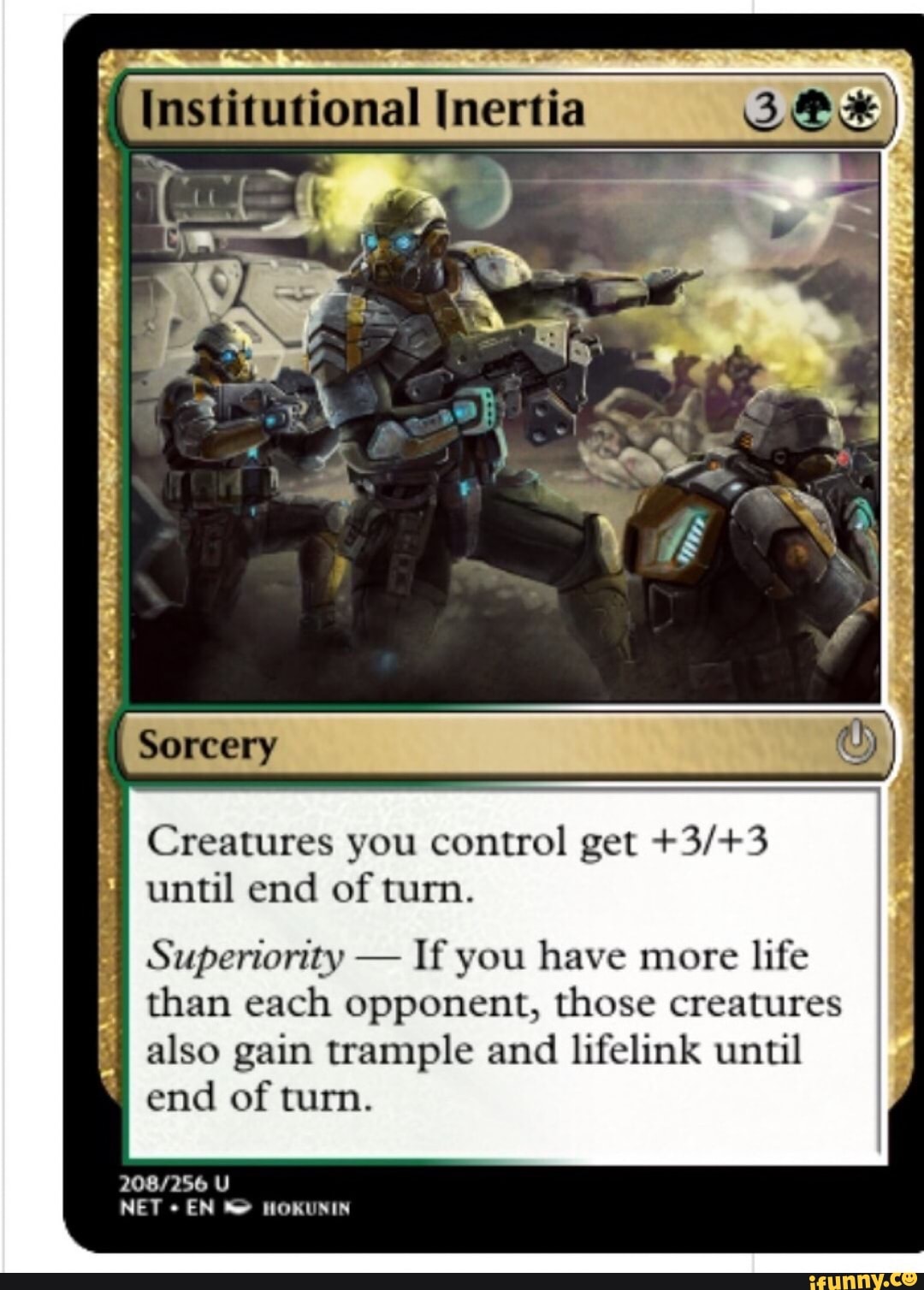 Institutional TES EX. ico Creatures you control get +3/+3 until end of ...