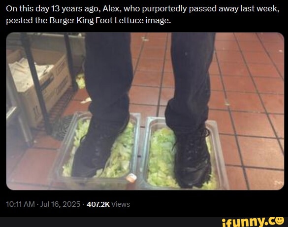 On this day 13 years ago, Alex, who purportedly passed away last week ...