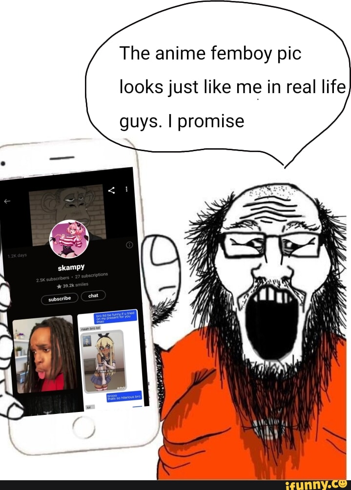 The anime femboy pic looks just like me in real life guys. I promise ...