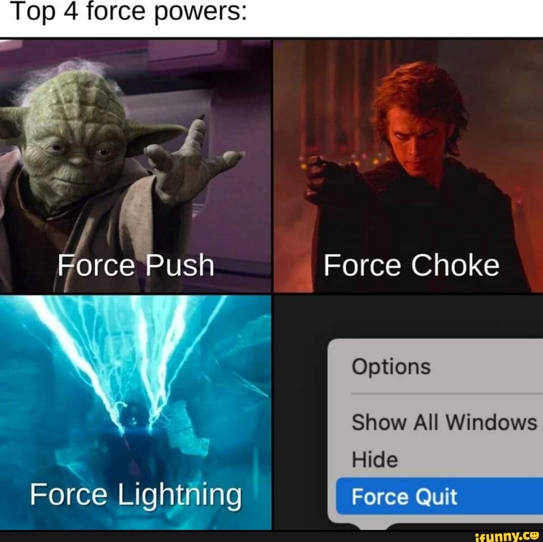 Top 4 force powers: ush Force Choke Options Show All Windows Hide Force ...