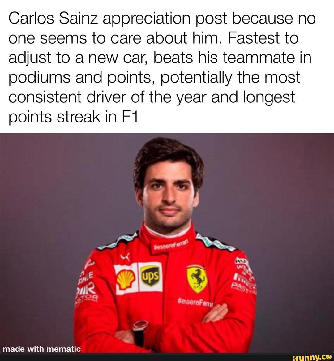 Carlos Sainz appreciation post because no one seems to care about him ...