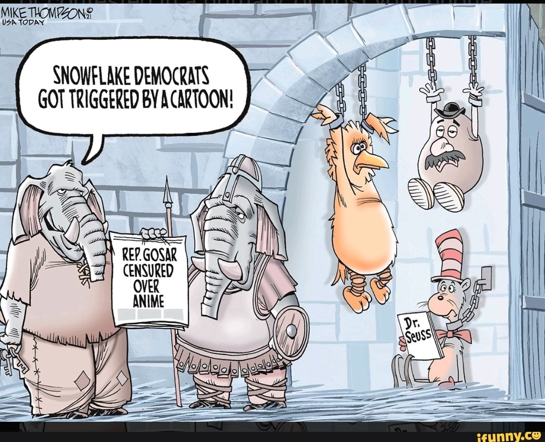 KE SNOWFLAKE DEMOCRATS GOT TRIGGERED BY A CARTOON! - iFunny