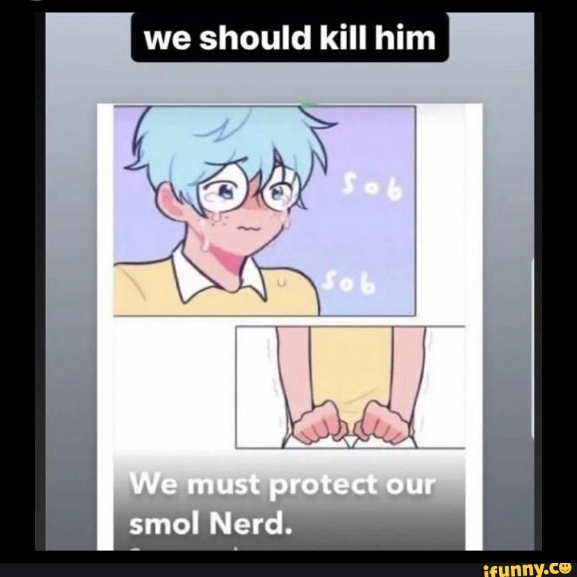 We should kill him We must protect our smol Nerd. - iFunny