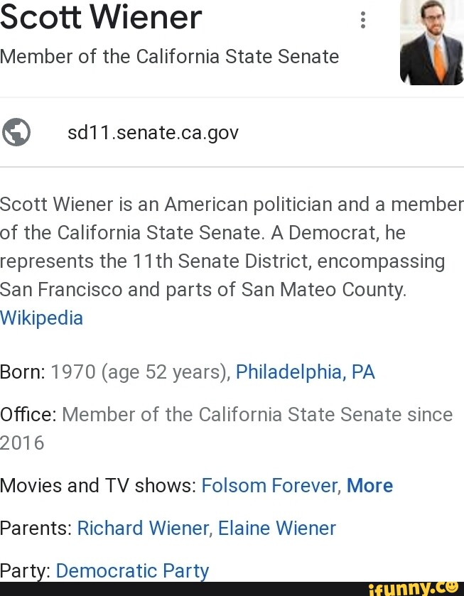 Scott Wiener Member of the California State Senate sd11.senate.ca.gov ...