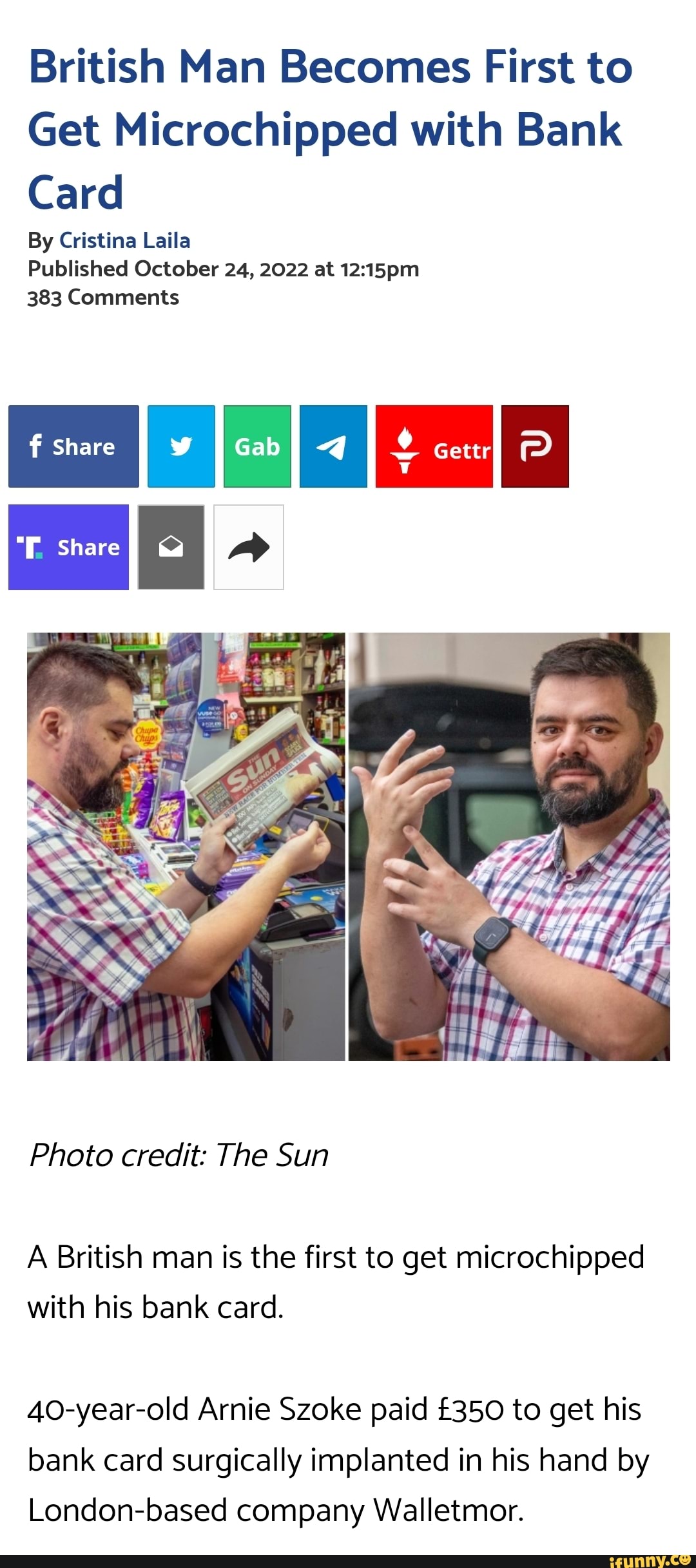 British Man Becomes First to Get Microchipped with Bank Card By ...