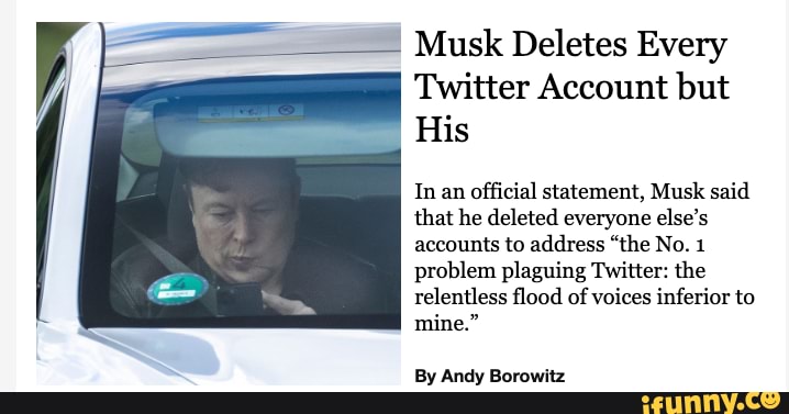 #elon_musk #twitter #clickbait - Musk Deletes Every Twitter Account but ...
