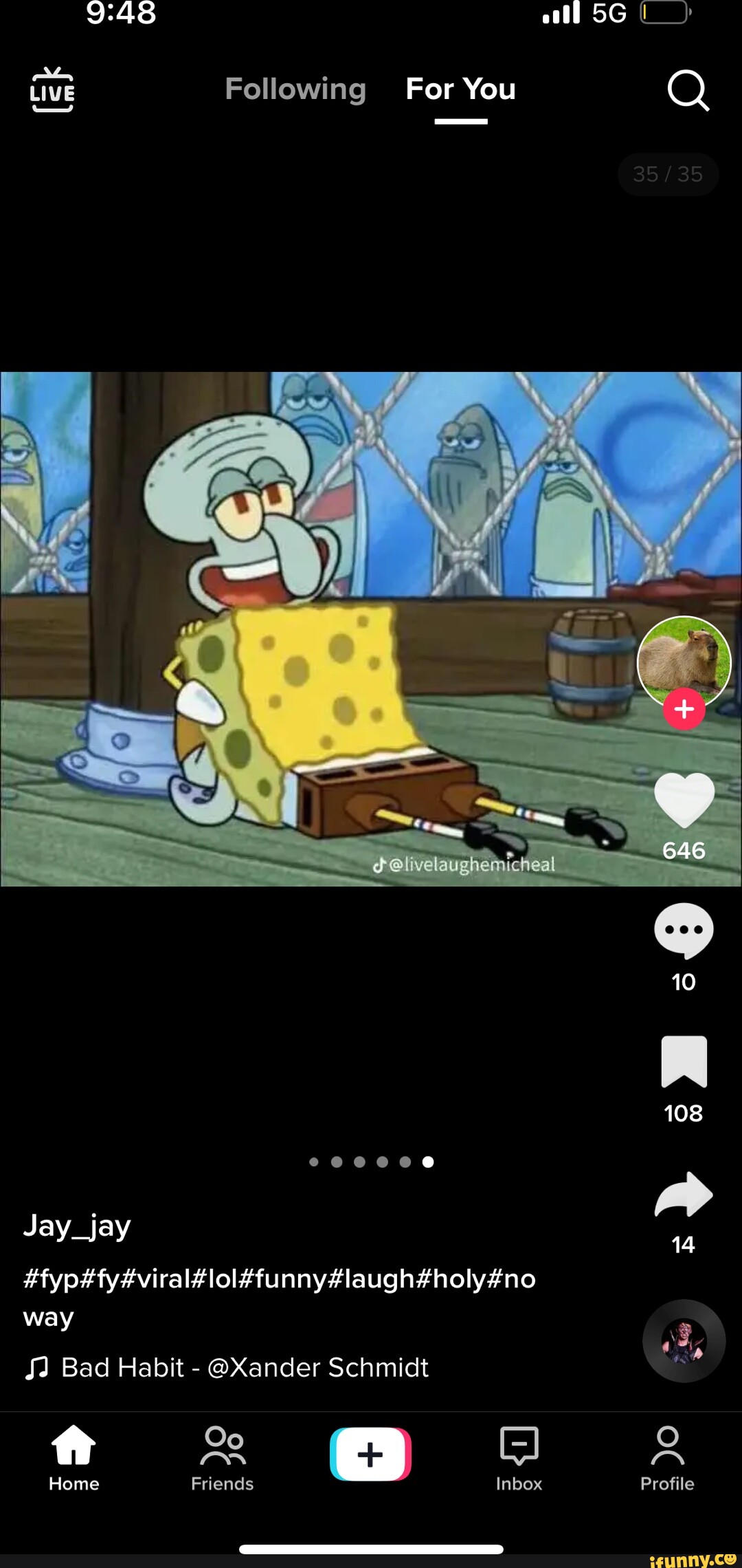 All LIVE Following For You Jay_jay way JJ Bad Habit - @Xander Schmidt ...