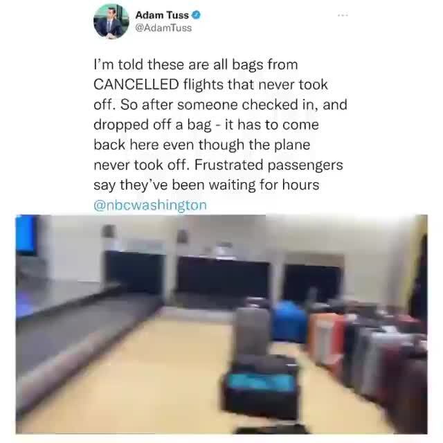 Adam Tuss I'm told these are all bags from CANCELLED flights that never ...