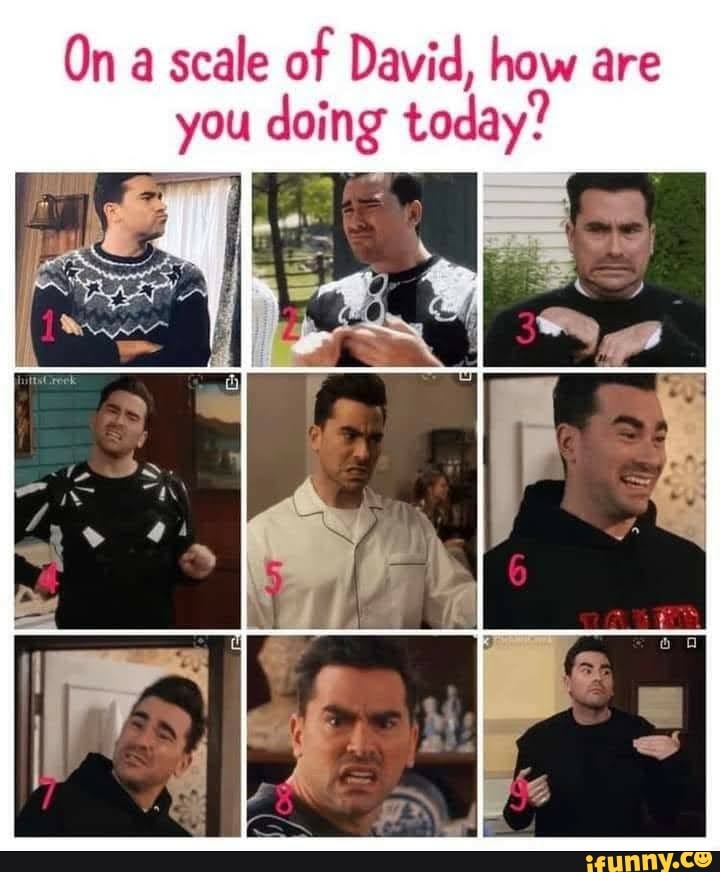 On a scale of David, how are you doing today? - iFunny